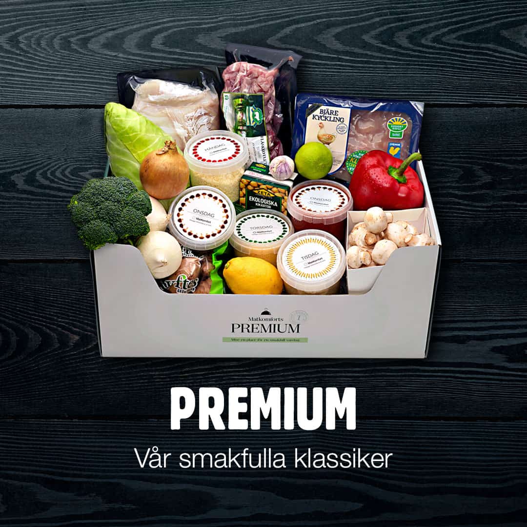Premium | Vår populäraste matkasse med noggrant komponerade rätter ...